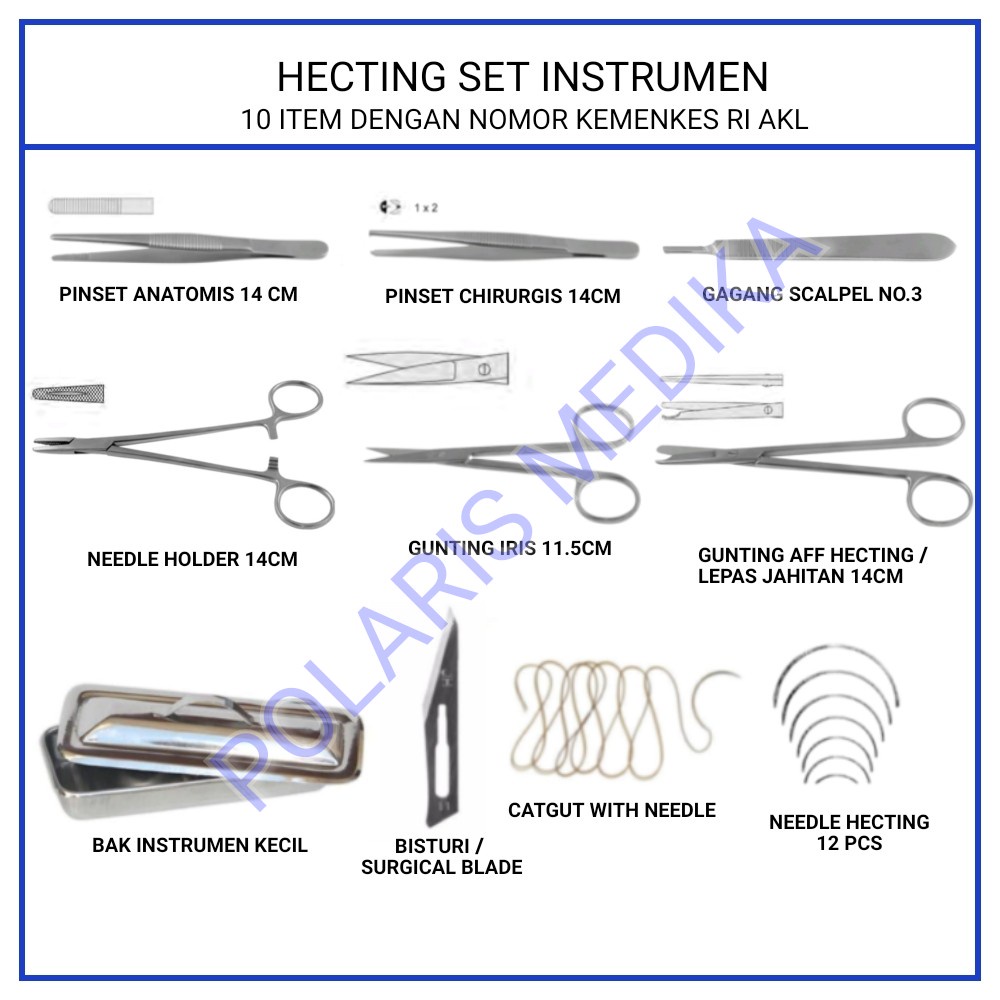 Jual Hecting Set Instrumen / Suturing Kit | Shopee Indonesia