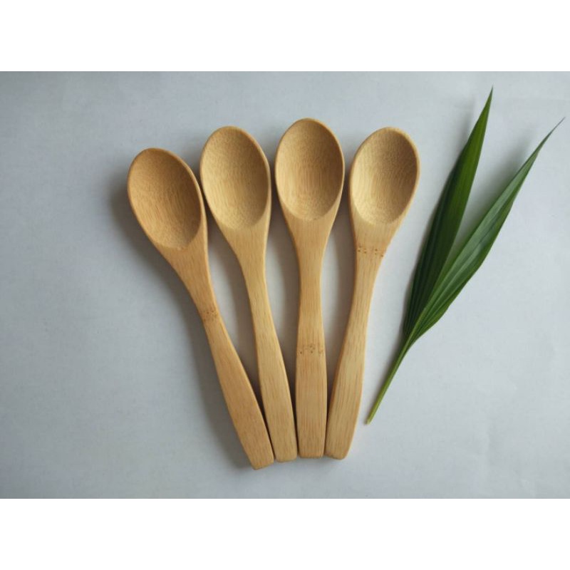 Jual sendok kayu kecil 13cm serba guna / sendok kayu madu / sendok kayu ...
