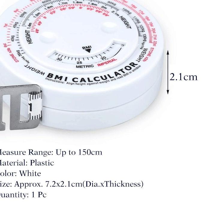 Jual 150cm BMI Calculator Meteran / Metline Pengukur Lingkar Tubuh ...