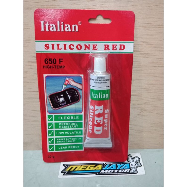 Jual ITALIAN SUPER RED SILICONE 30 GR LEM SILICONE RED ITALIAN 650 F ...