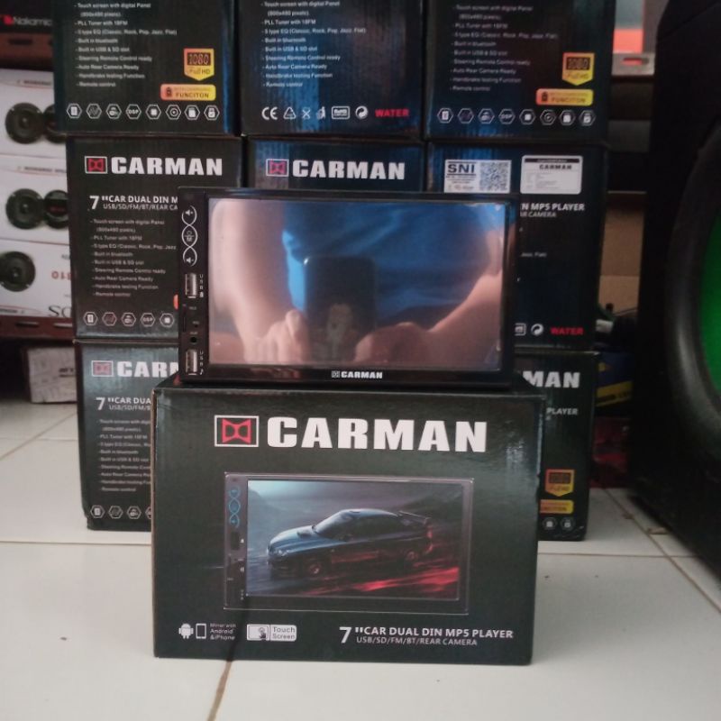 Jual Carman Head Unit Double Din TV Mobil Universal 7 Inch | Shopee ...