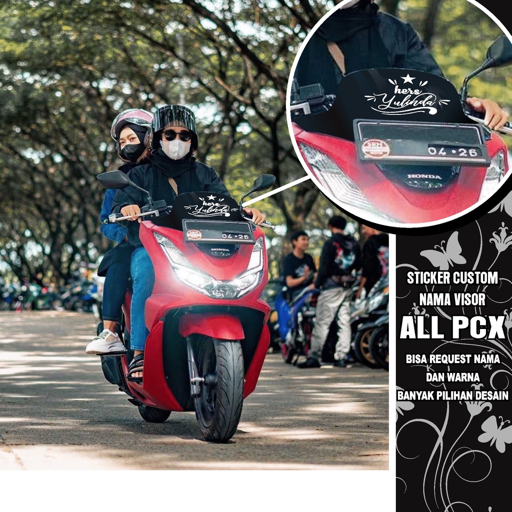 Jual STIKER CUSTOM NAMA VARIASI VISOR PCX | Shopee Indonesia