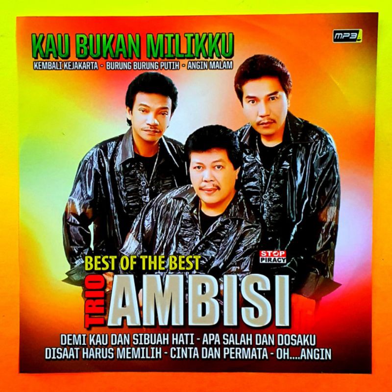 Jual Kaset Mp3 Audio Musik 150 Lagu Best Of The Best Trio Ambisi - Kaset Mp3 Tembang Kenangan ...