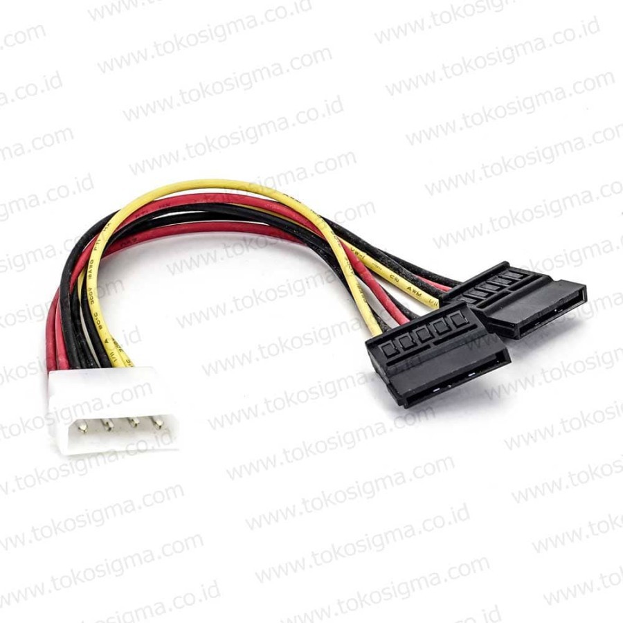 Jual KABEL POWER HDD MOLEX M 4 PIN SPLITTER TO 2 SATA 15 PIN F | Shopee ...