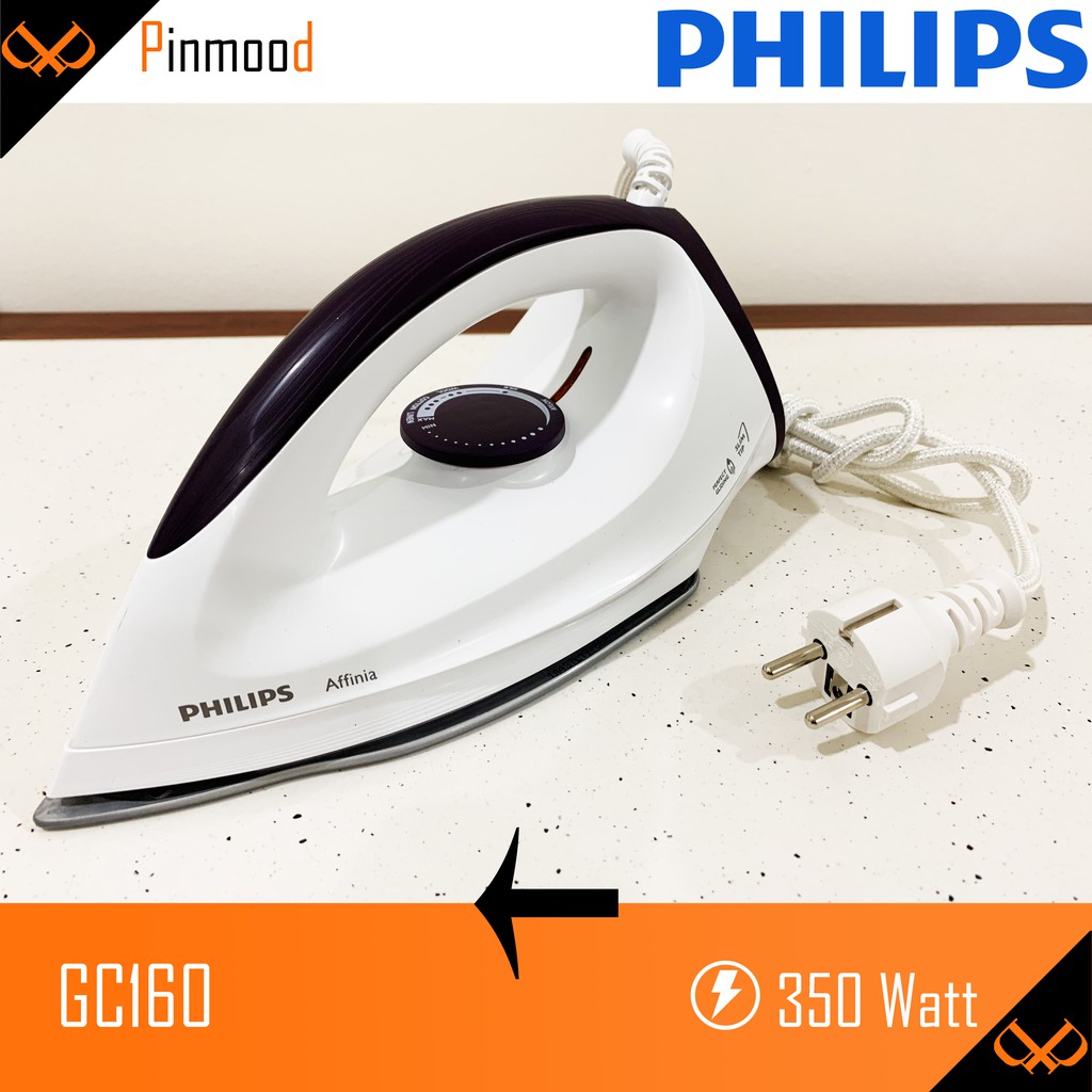 Jual PHILIPS SETRIKA LISTRIK GC-160 AFFINIA DRY IRON GOSOKAN BAJU ANTI ...
