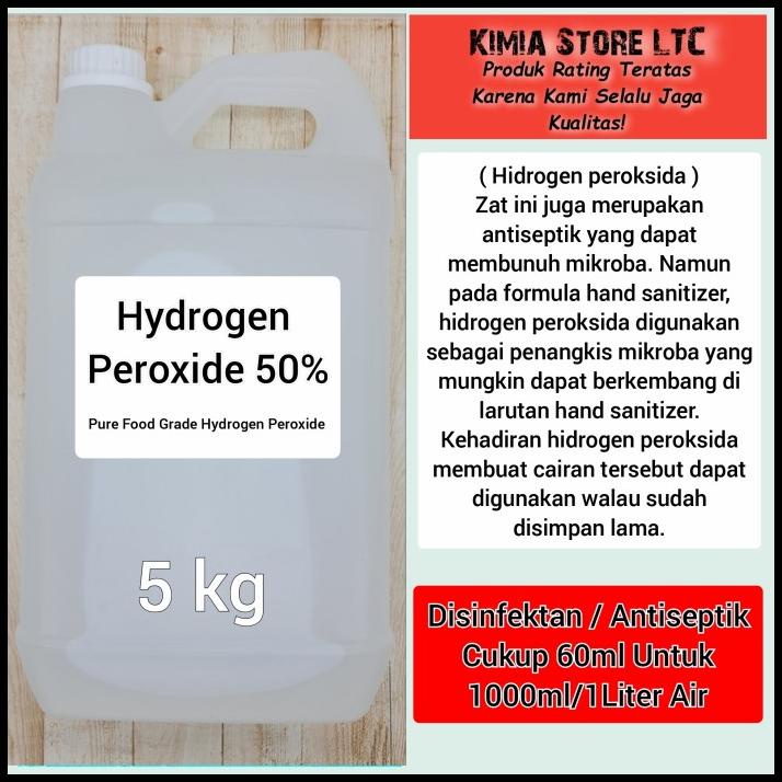 Jual H2O2 50% 5Kg / Hydrogen Peroxide 50% 5Kg ( Food Grade ) | Shopee ...