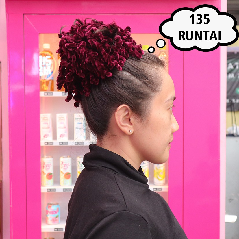 Jual Ikat Rambut Ubur Ubur Kunciran Cendol Jumbo Hijab Cepol Aksesoris ...