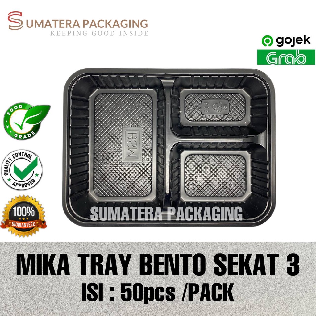 Jual Mika Bento Sekat 3 / Tray Bento / Box Bento Kotak Bento + Murah ...