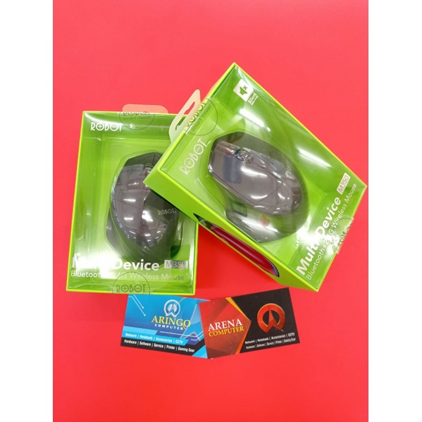Jual Mouse ROBOT M350 BLACK Silent Dual Mode Wireless + Bluetooth ...