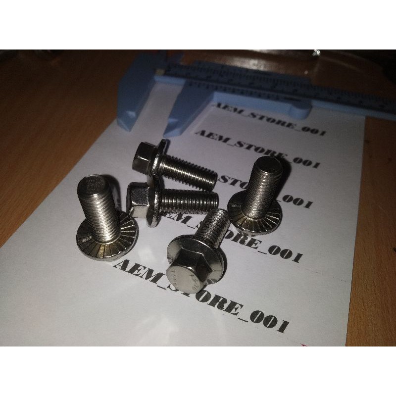 Jual Baut flange M8 x 20 (2cm) stainless 304 tong A2-70 | Shopee Indonesia