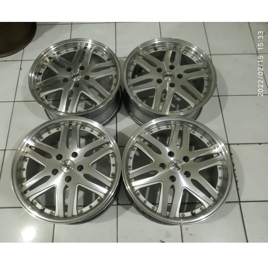 Jual velg mobil second murah kondisi bagus ring 17x7,5 merek hsr type okayama pcd 5x114 warna ...
