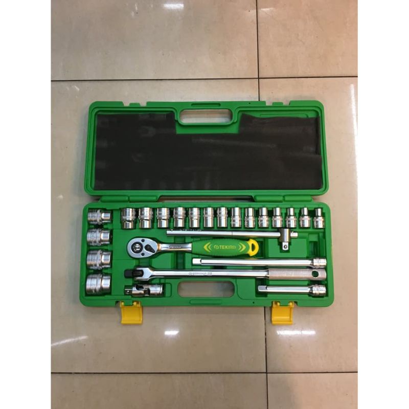 Jual KUNCI SOCK SET 24 PCS PVC TEKIRO HAND MATA SOK SHOCK SOCKET 24PCS BOX PLASTIK 6 12 PT ...