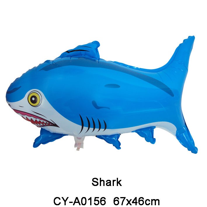 Jual 2 BIJI Balon FOIL HIU termurah – Mainan Balon GAS PARASIT HIU ...