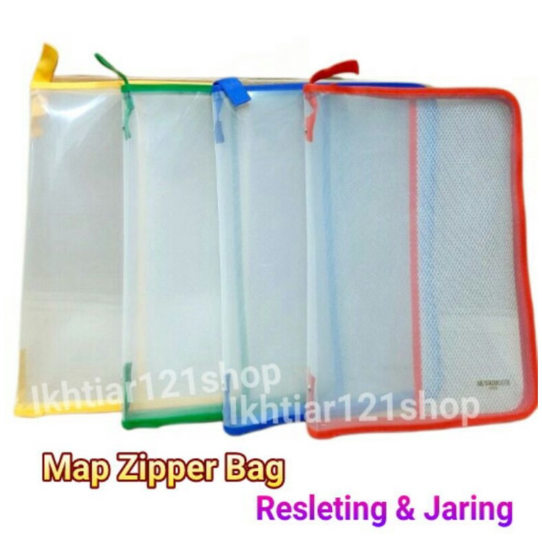 Jual Map Zipper Bag Resleting Ukuran F4/Folio | Shopee Indonesia