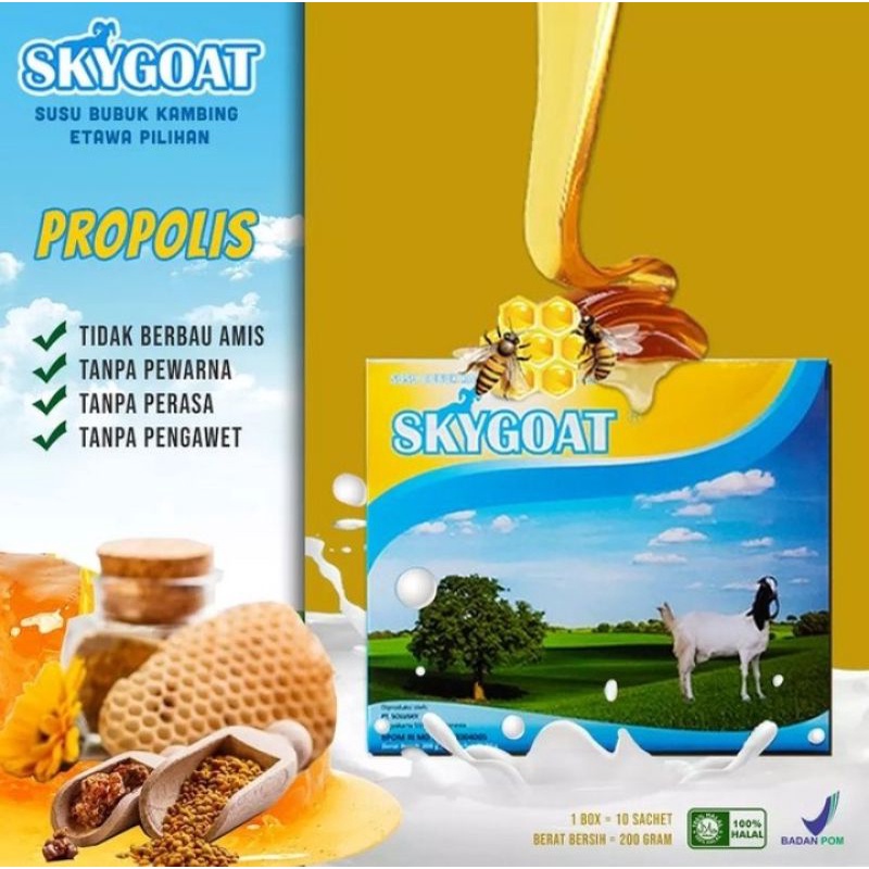 Jual SKYGOAT PROPOLIS SUSU KAMBING ETAWA PLUS MADU PROPLIS SKY GOAT ...
