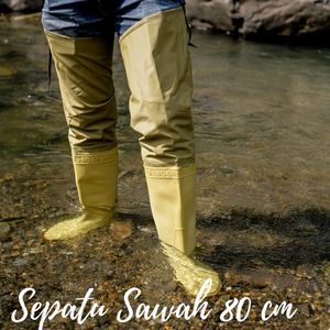 Jual Sepatu Boot Tukang Ikan Tani Kebun Nelayan Tukang Ikan panjang 80 ...