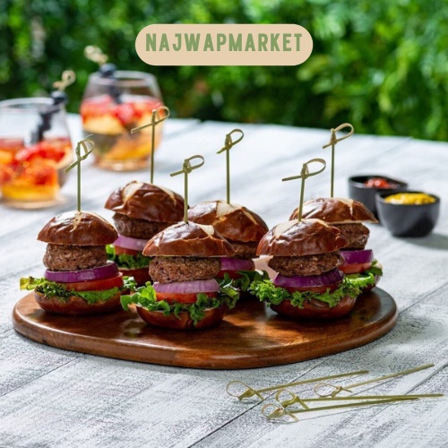 Jual Tusuk Sate Bambu Simpul/Tusuk Cocktail Sandwich Dessert Garnish ...