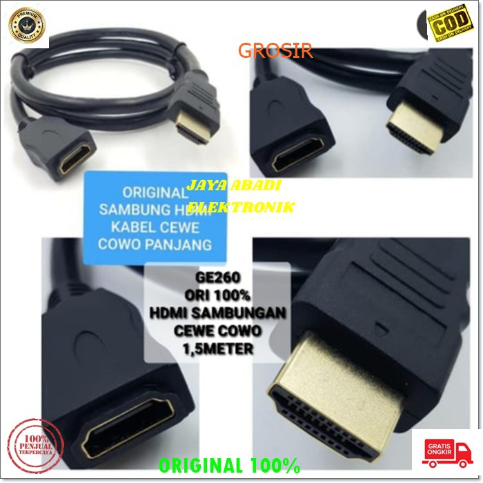 Jual G260 ORI 100% EXTENSION KABEL HDMI SAMBUNGAN JEK CEWE COWO CABLE ...