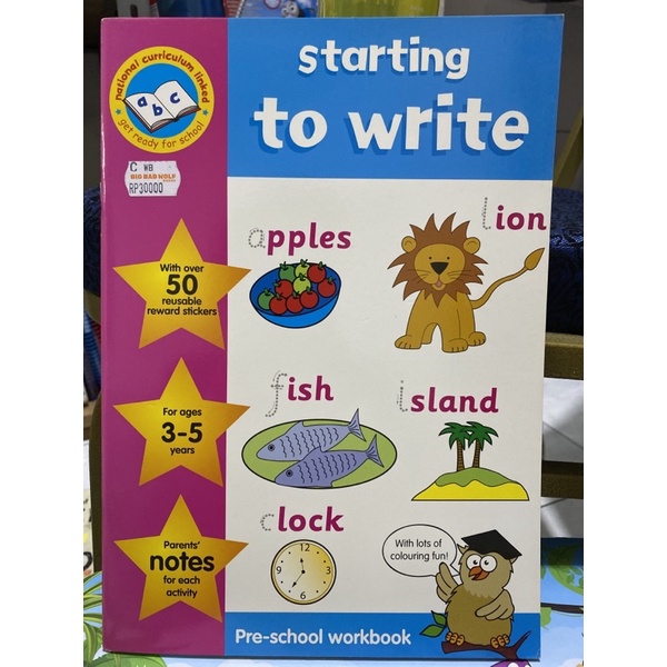 Jual Starting to write - Preschool Workbook | Shopee Indonesia