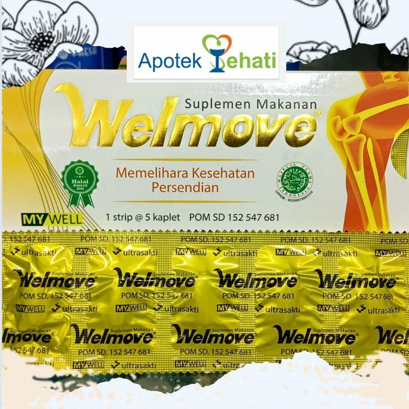 Jual Welmove per Strip isi 5 Kaplet Suplemen Kesehatan Sendi | Shopee ...