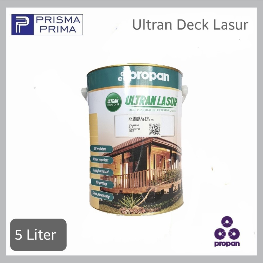 Jual Cat Lantai Kayu Exterior Propan Ultran Deck Lasur EDL Galon 5 ...