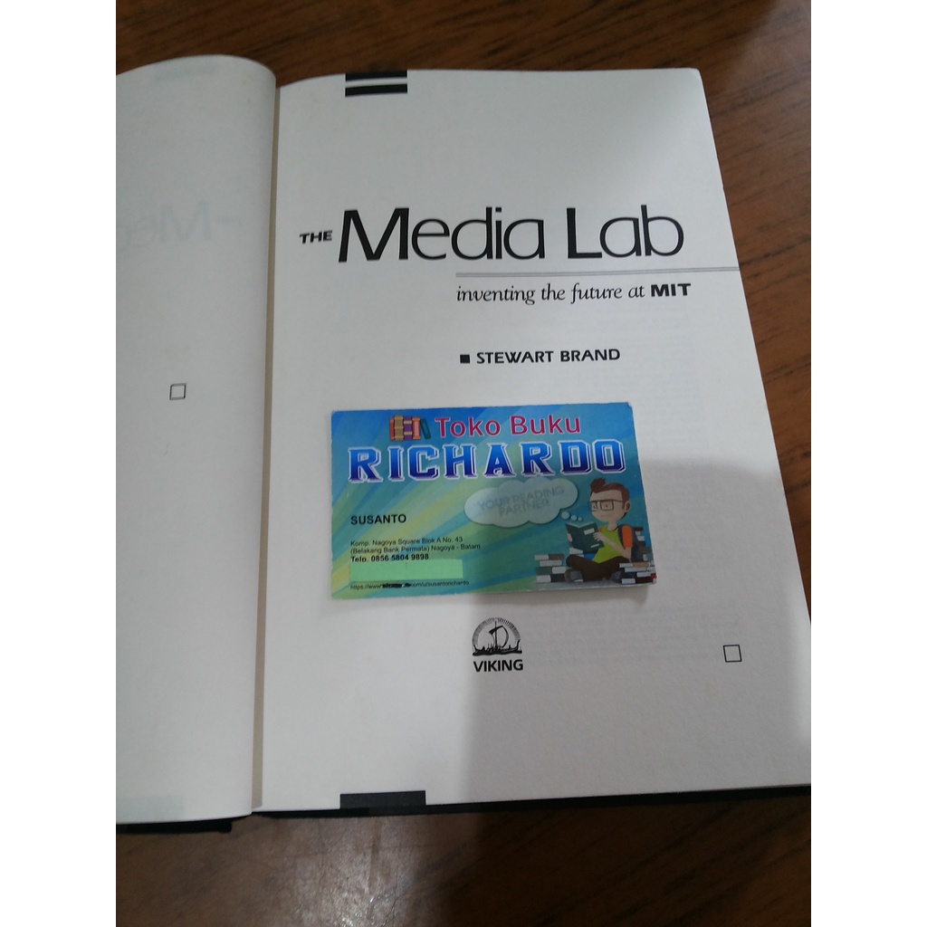Jual Buku The Media Lab Inventing the Future at MIT --- Stewart Brand ...