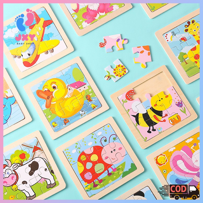 Jual Mini wooden puzzle kayu anak mainan edukasi jigsaw L176 | Shopee ...