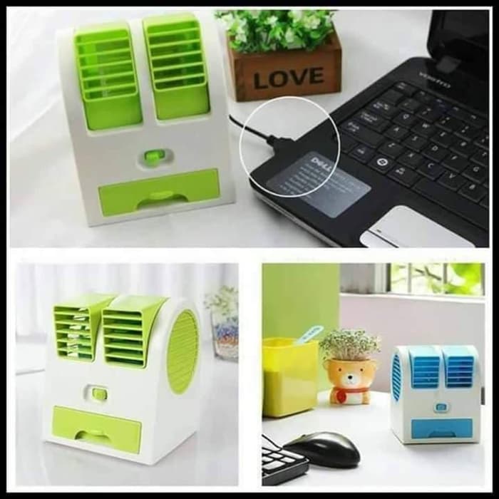 Jual AC Mini Portable Double Fan - AC MINI DOUBLE AC DUDUK | Shopee ...