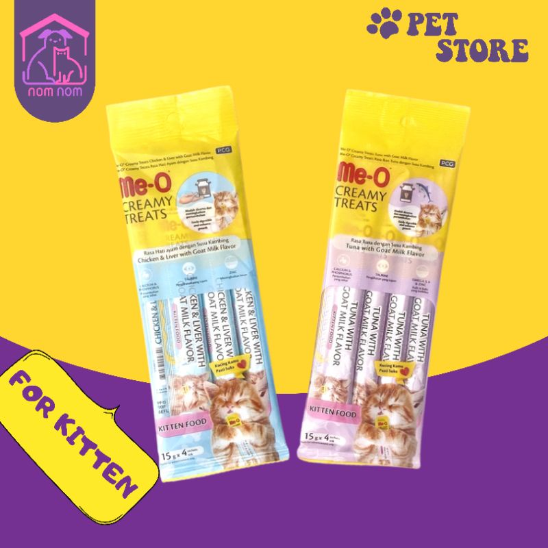 Jual Meo Creamy Treats Kitten (For Kitten) | Shopee Indonesia