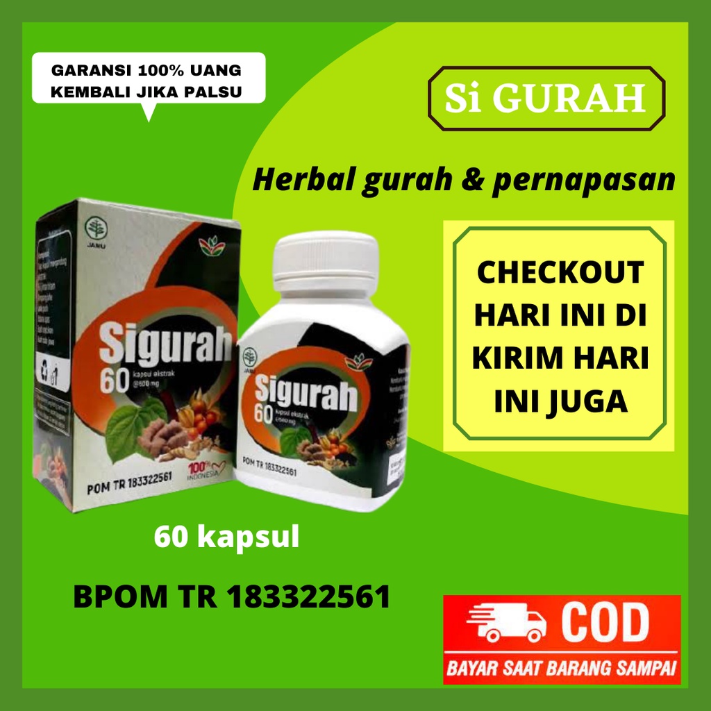Jual Sigurah Kapsul Gurah Kesehatan Asli / Herbal Gurah dan Pernapasan ...