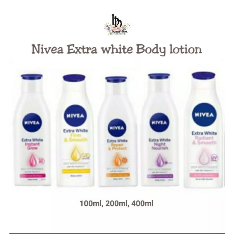 Jual NIVEA Extra White Body Lotion Series 100ml, 200ml | Shopee Indonesia