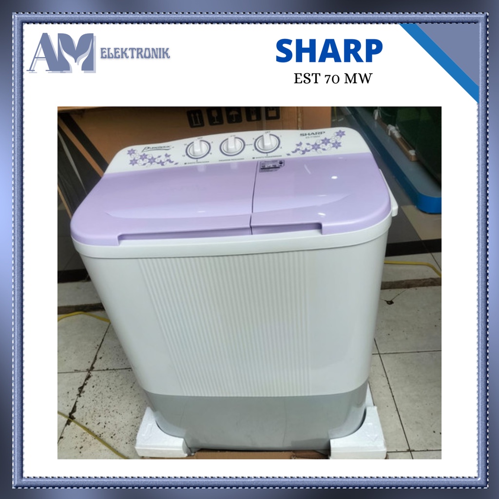Jual MESIN CUCI SHARP EST 70 MW - 2 TABUNG | Shopee Indonesia