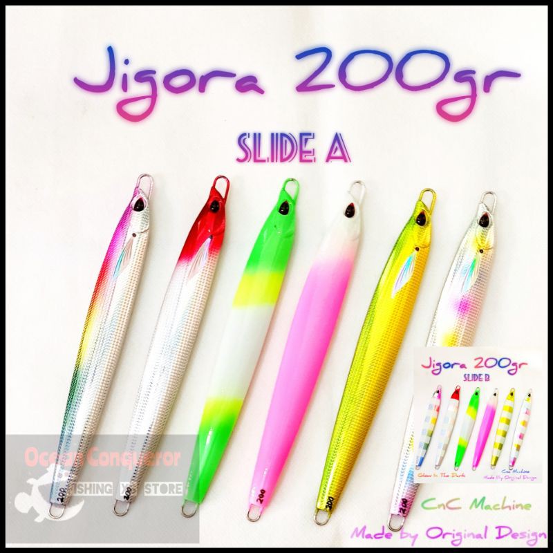 Jual Metal Jig Jigora 200gr Rep Jigaro Glow In The Dark With CNC ...