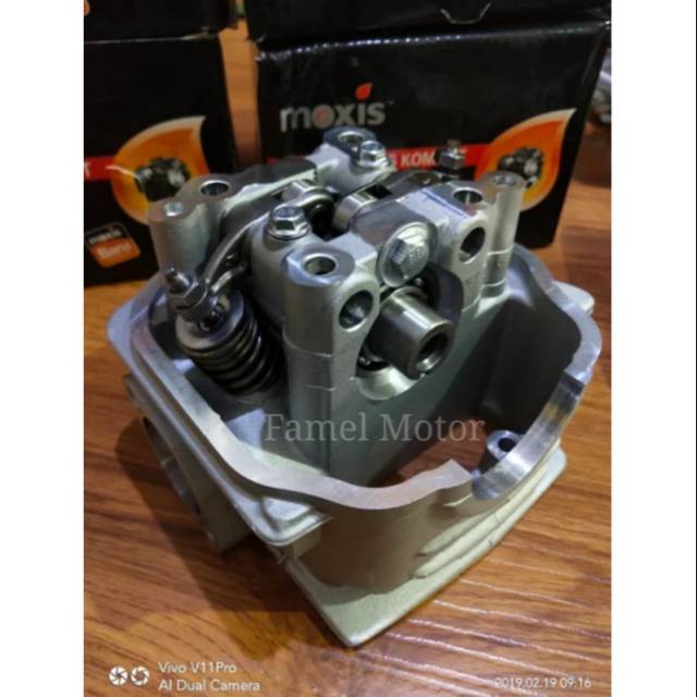 Jual CYLINDER HEAD ASSY REVO 110 FI INJECTION BLOK HEAD SET KOMPLIT ...