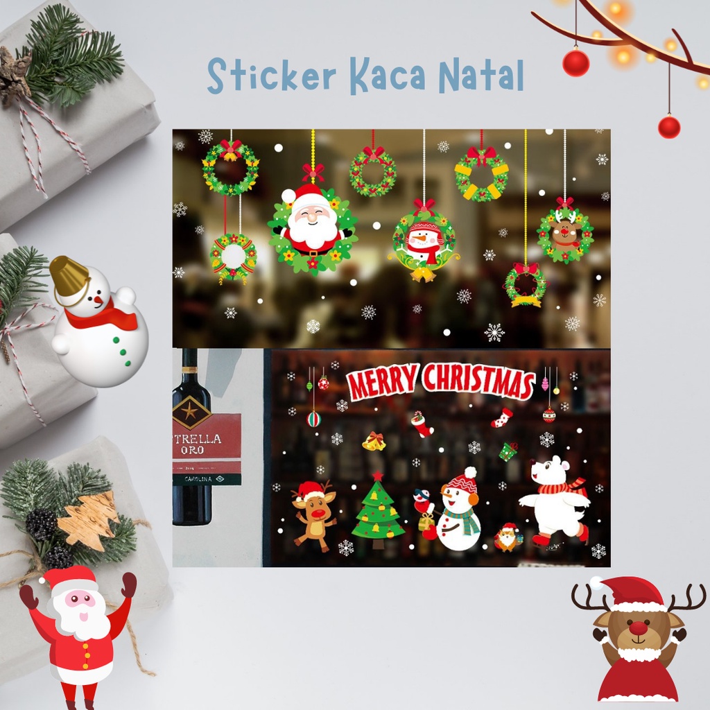 Jual Stiker Sticker Dekorasi Pohon Natal Merry Christmas Window Wall ...