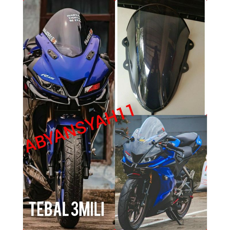 Jual WINDSHIELD R15 V3/V4 FULL JENONG +LIST KARETNYA. VISOR R15 V3/V4 ...