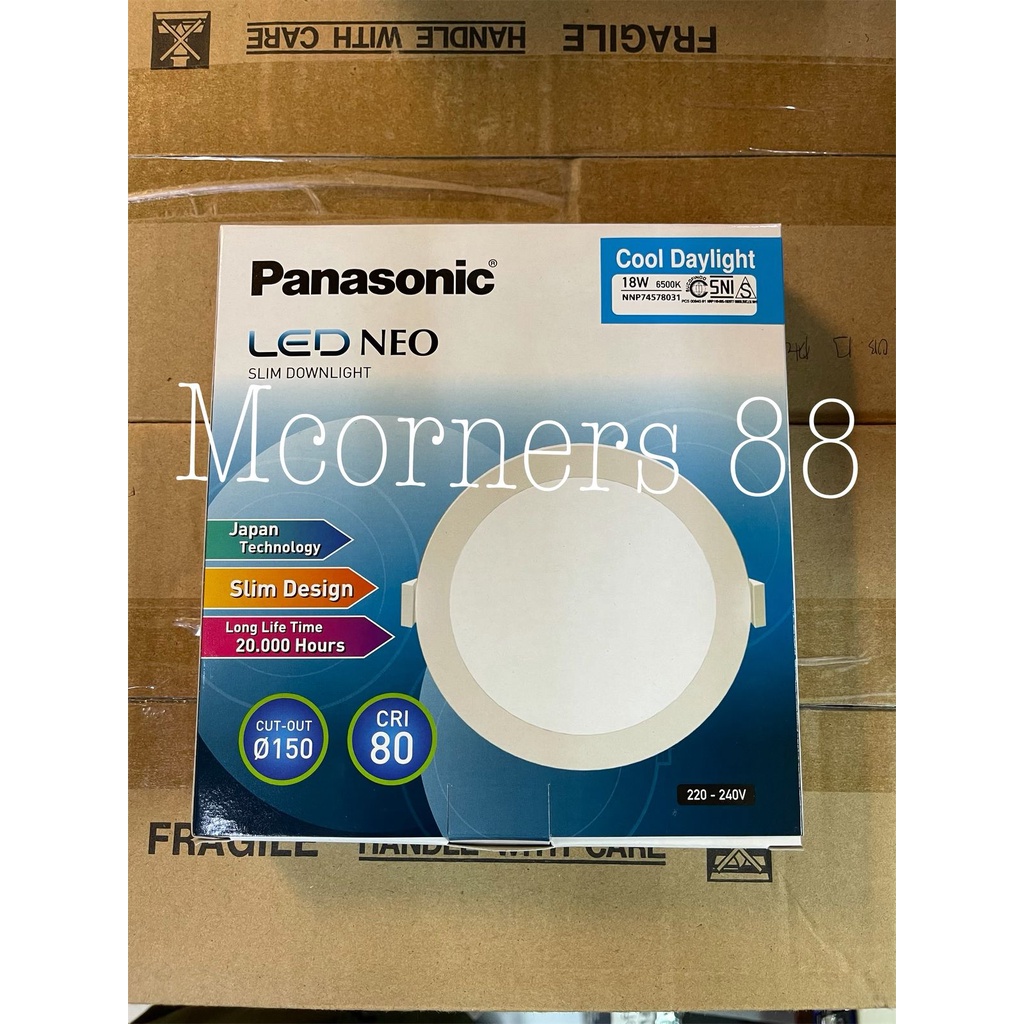 Jual Panasonic Downlight LED NEO SLIM INBOW 18 Watt Bulat Putih / Kuning / Natural | Shopee ...
