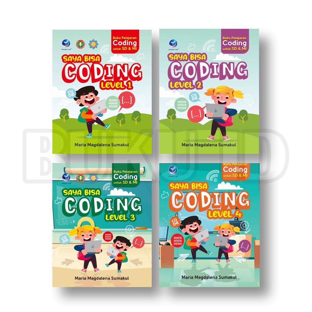 Jual Paket Buku Coding Untuk Anak SD Dan MI Level 1 - 4 Original ...