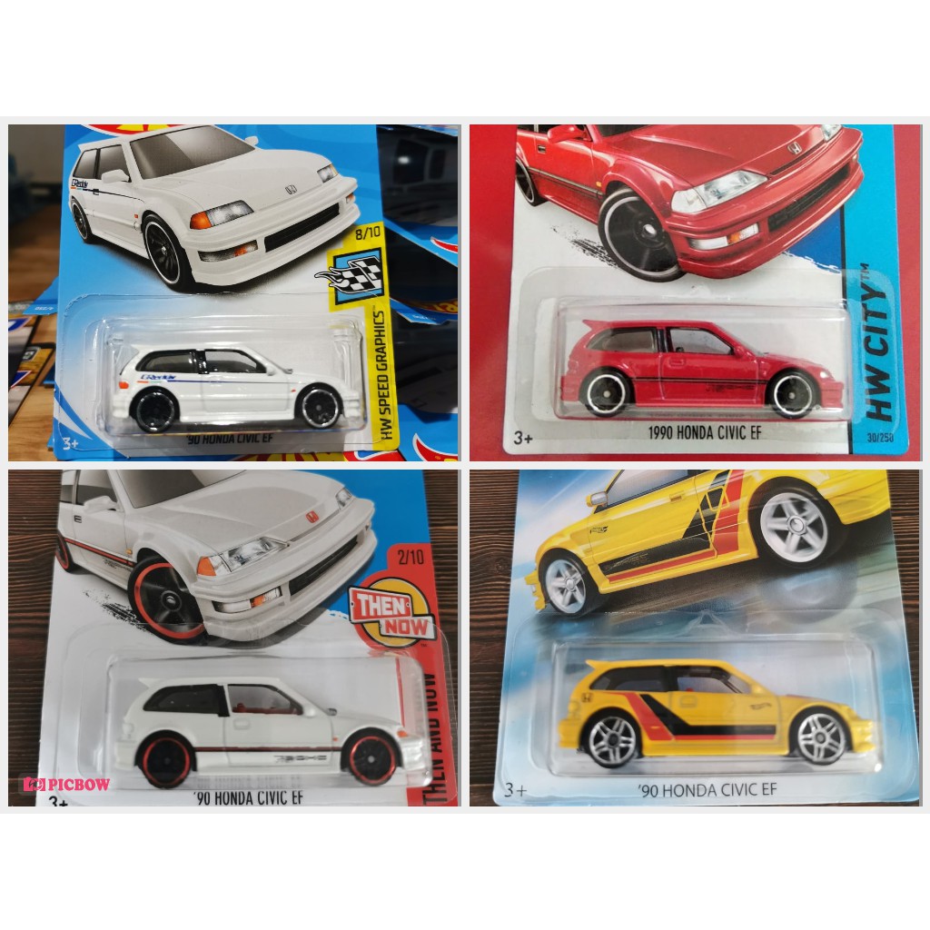 Jual Diecast Hot Wheels 1990 90 Honda Civic EF Greddy Putih Merah 2019 ...