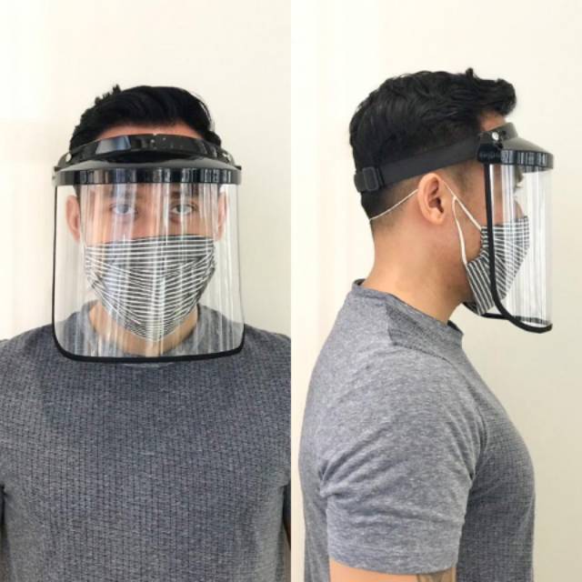 Jual Face Shield Helm Pelindung Wajah APD Hitam - Man | Shopee Indonesia
