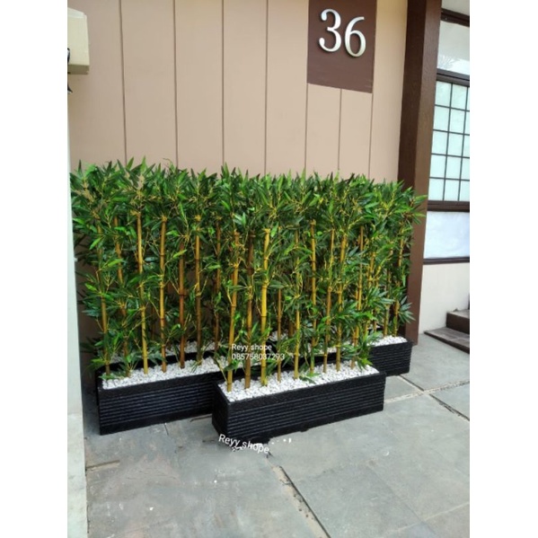 Jual bunga hias plastik/sekat ruangan bambu/partisi bambu | Shopee ...