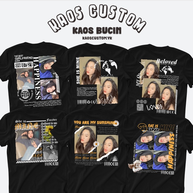 Jual KAOS CUSTOM/KAOS BUCIN/KAOS ASTHETIC PART 3 (BISA REQUEST FOTO ...