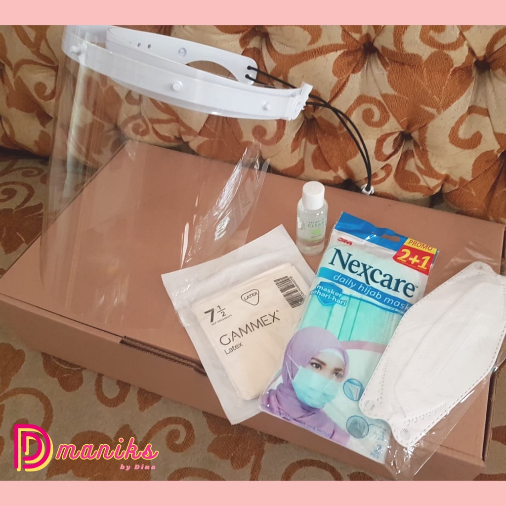 Jual Paket Prokes (Masker, Face Shield, Sarung Tangan, Hand Sanitizer ...