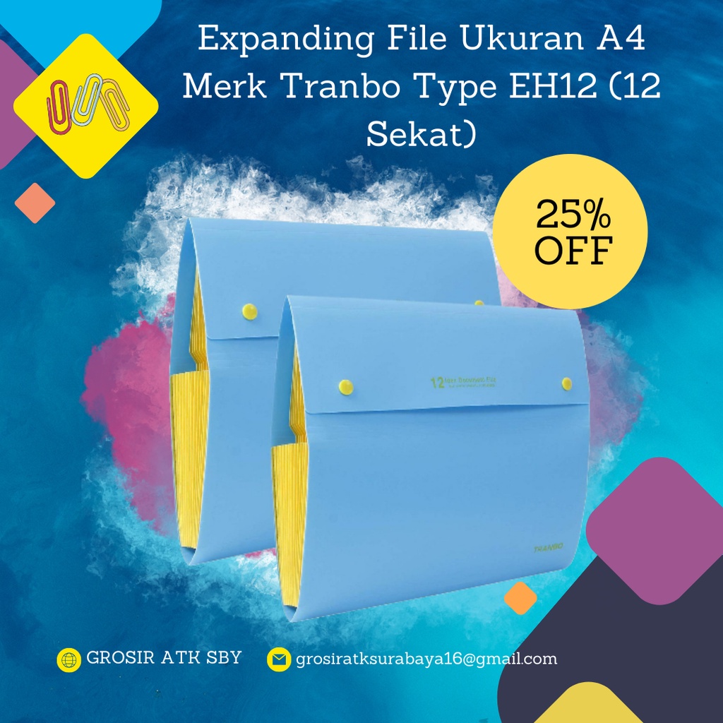 Jual Expanding File Ukuran A4 Type EH12 (12 Sheet / Sekat) | Shopee ...