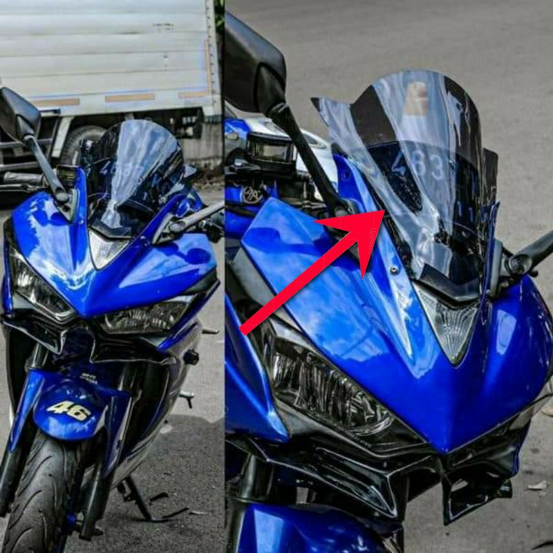 Jual Visor windshield custom model jenong utk yamaha r25 old v1 ...