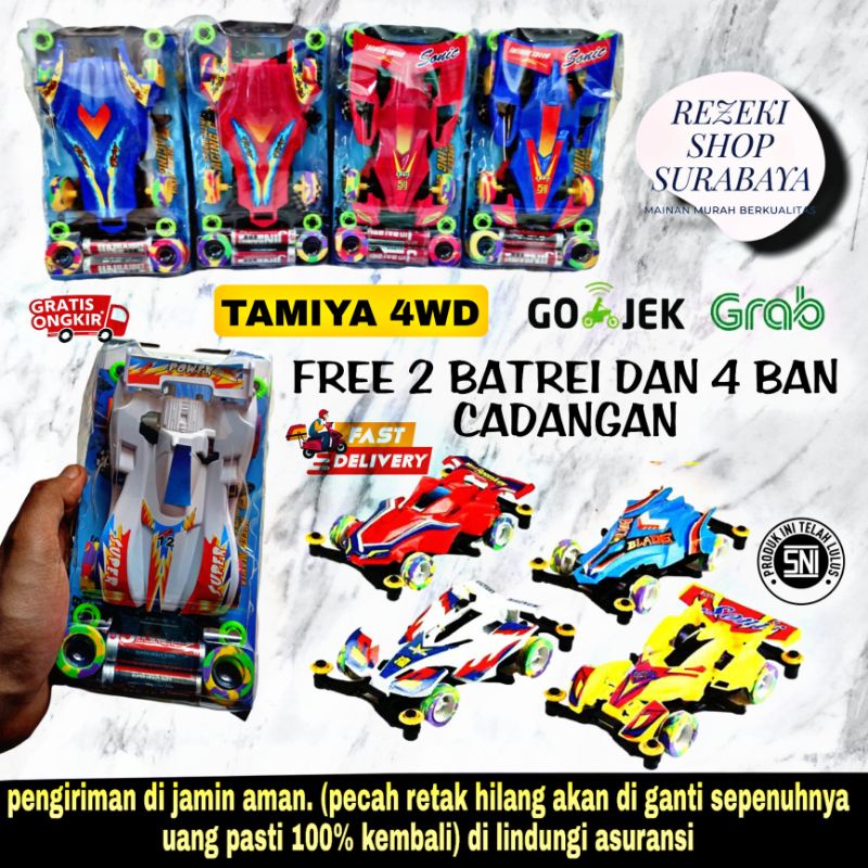 Jual mainan mobil tamiya 4wd super SNI FREE 2 BATREI DAN 4 BAN CADANGAN ...