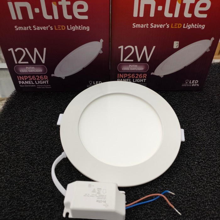 Jual Lampu Panel LED Platfon Putih 12 Watt In-Lite Cool DayLight ...