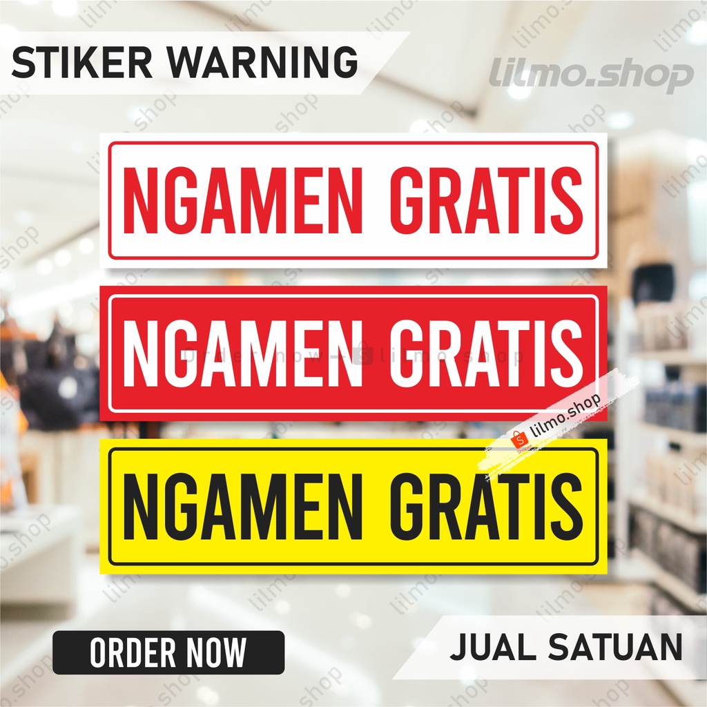 Jual Stiker Ngamen Gratis, Stiker Peringatan, Stiker Warning, Bahan ...