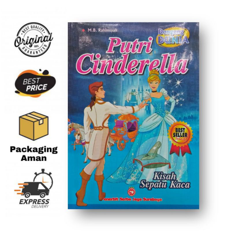 Jual Buku Cerita Bergambar Dongeng Dunia Putri Cinderella Cinderela Kisah Sepatu Kaca - Serba ...