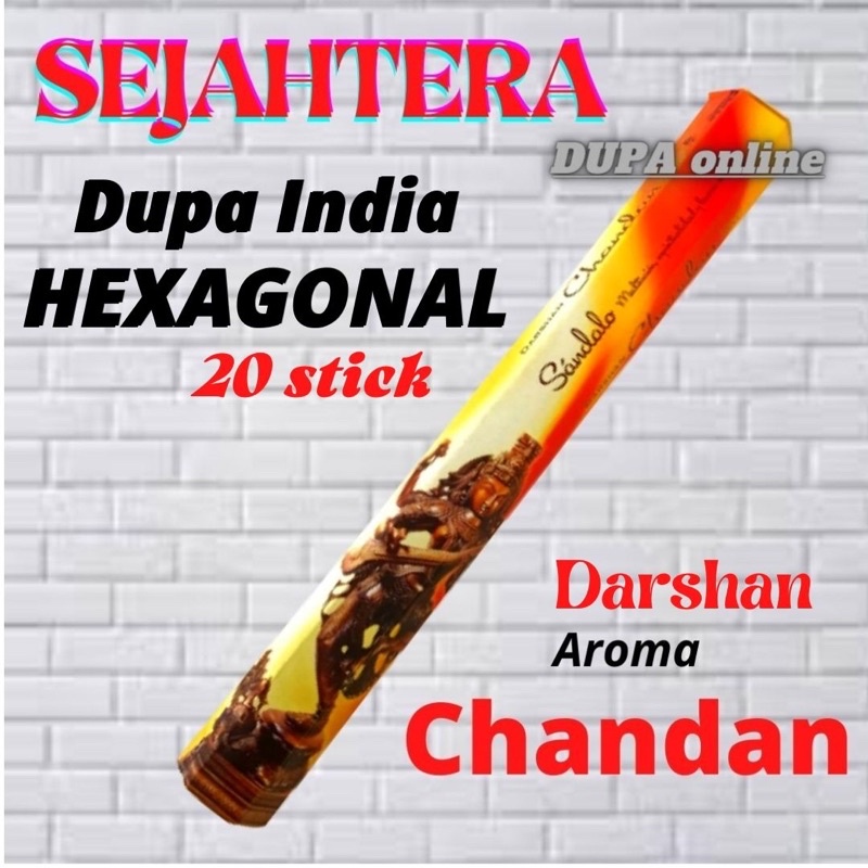 Jual Dupa Hio India Hexagonal Darshan Chandan Kotak isi 20 batang ...